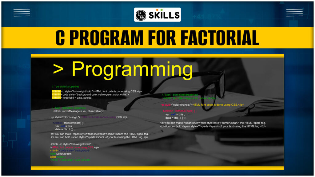 C Program For Factorial