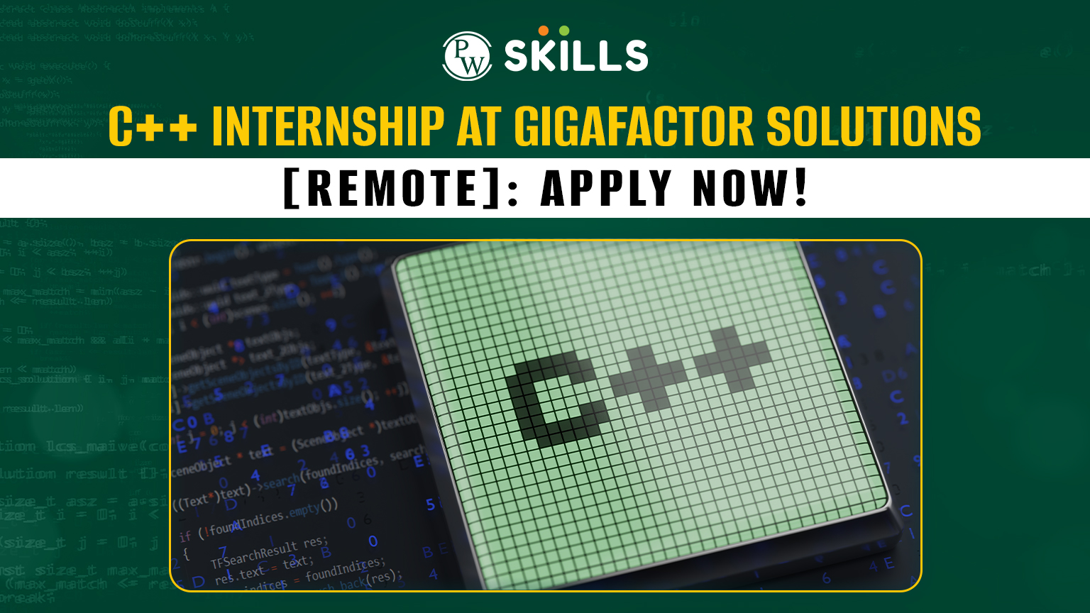 C++ Internship At Gigafactor Solutions [Remote]: Apply Now!